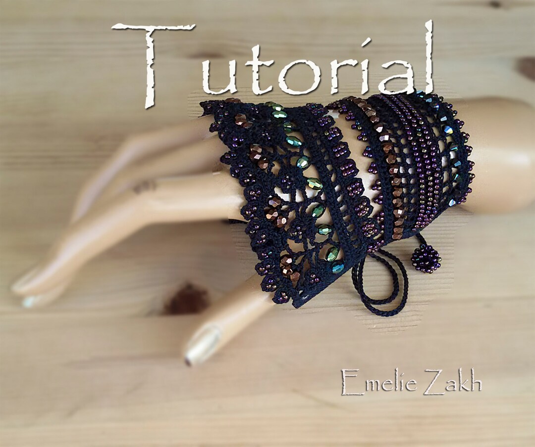 Pattern Crochet Beaded Bracelet Crochet Jewelry Tutorial PDF File ...