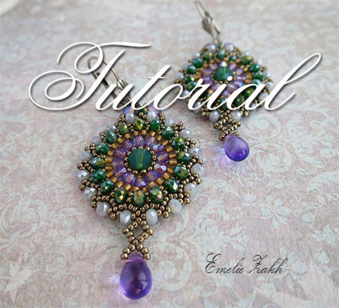 Beading Tutorial - Beaded Earrings - Tutorial Instructions Earrings ...