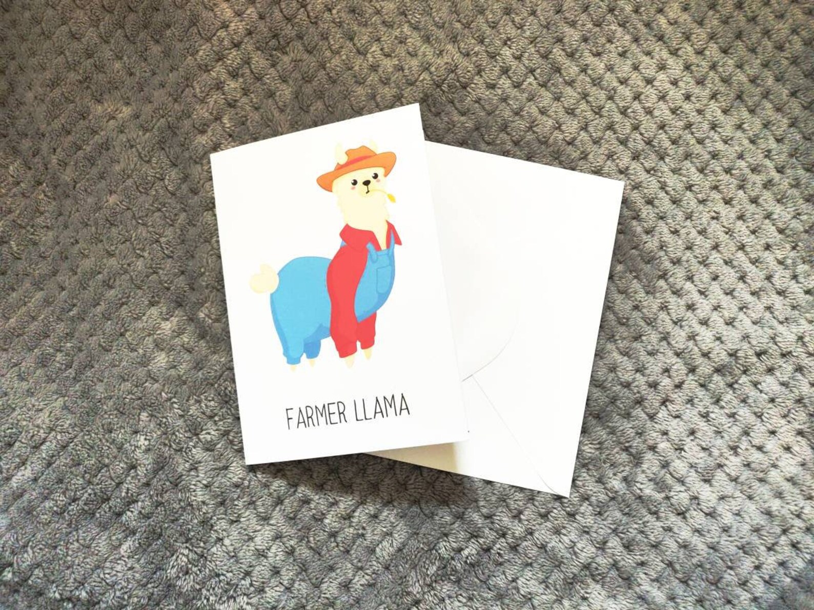 Farmer Llama Card Funny Llama Card Llama Greeting Card - Etsy