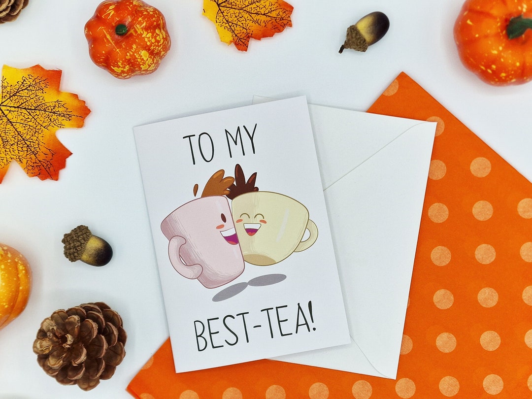To My Best-tea Cute Bestie Cards Soul Sister Card Best Friend Card ...