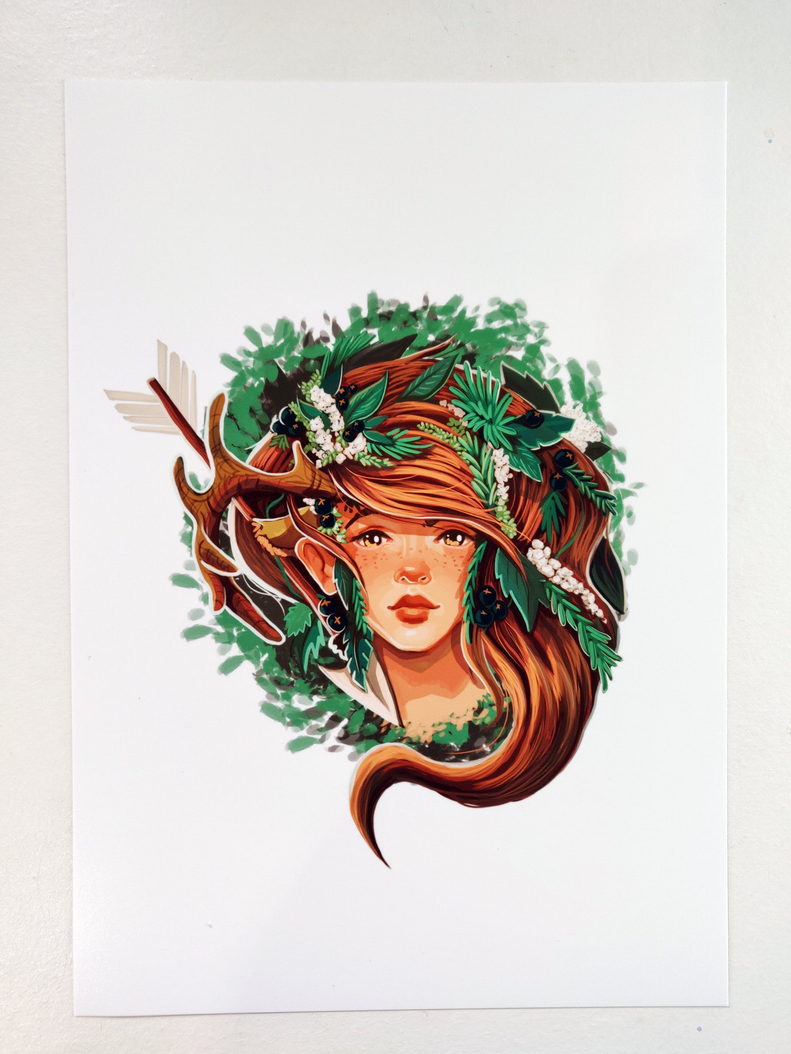 A4 A5 Artemis Print Nature Illustration Goddess of the - Etsy