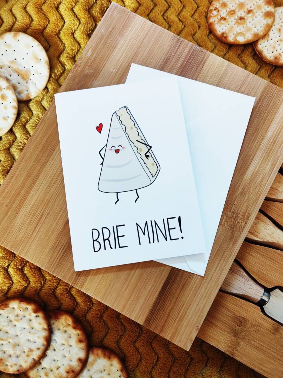 Brie Mine Greeting Card Cheese Card Pun Card Cartoon | Etsy