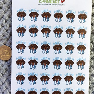 36 Dachshund Dog Walk Stickers Dog Walkies Stickers Walk Me Stickers ...