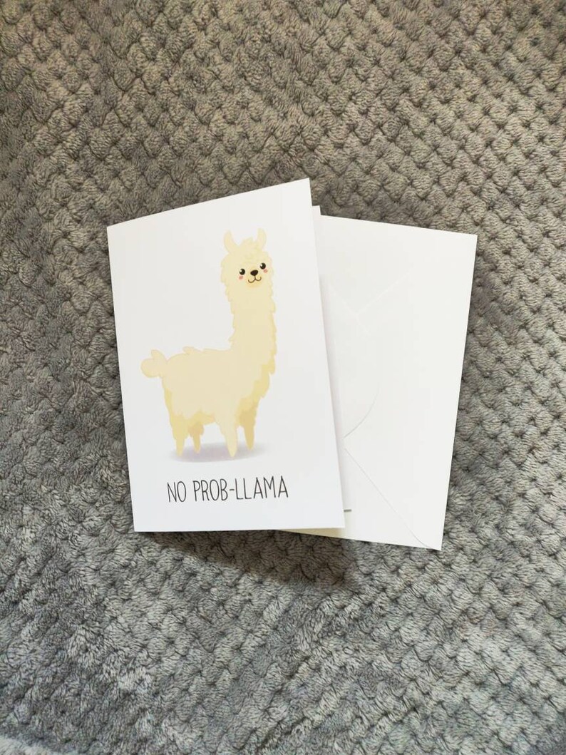 No Prob Llama No Probllama Llama Gift Llama Card Llama - Etsy