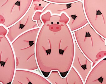 Pig Stickers One Inch Round Seals - Etsy