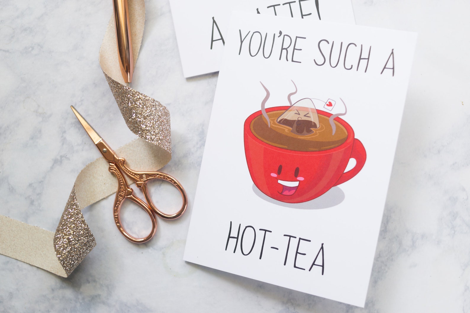 You're Such a Hot-Tea Greeting Card Valentines Card | Etsy