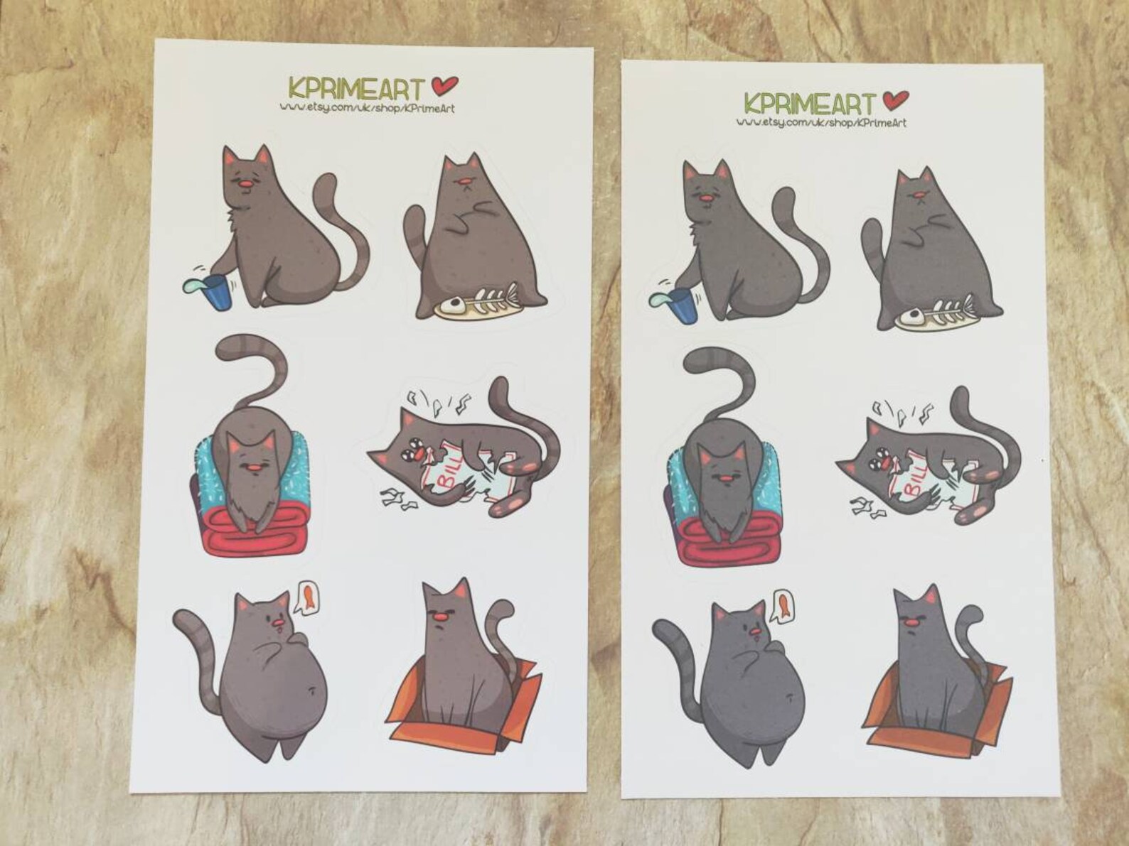 Russian Blue Cat Stickers Bad Cat Sticker Set Grey Gray - Etsy