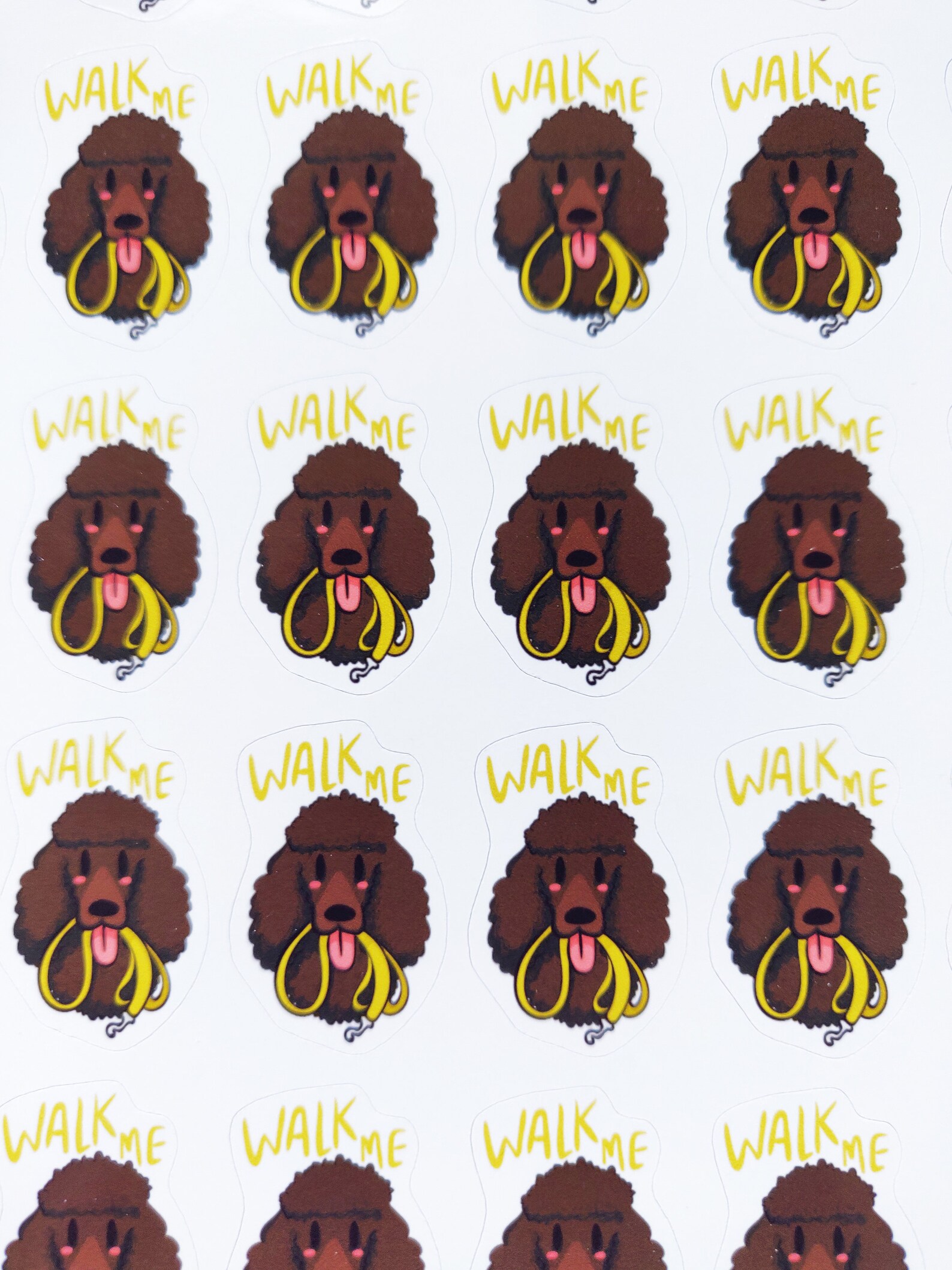 36 Brown Poodle Dog Stickers Chocolate Poodle Stickers | Etsy