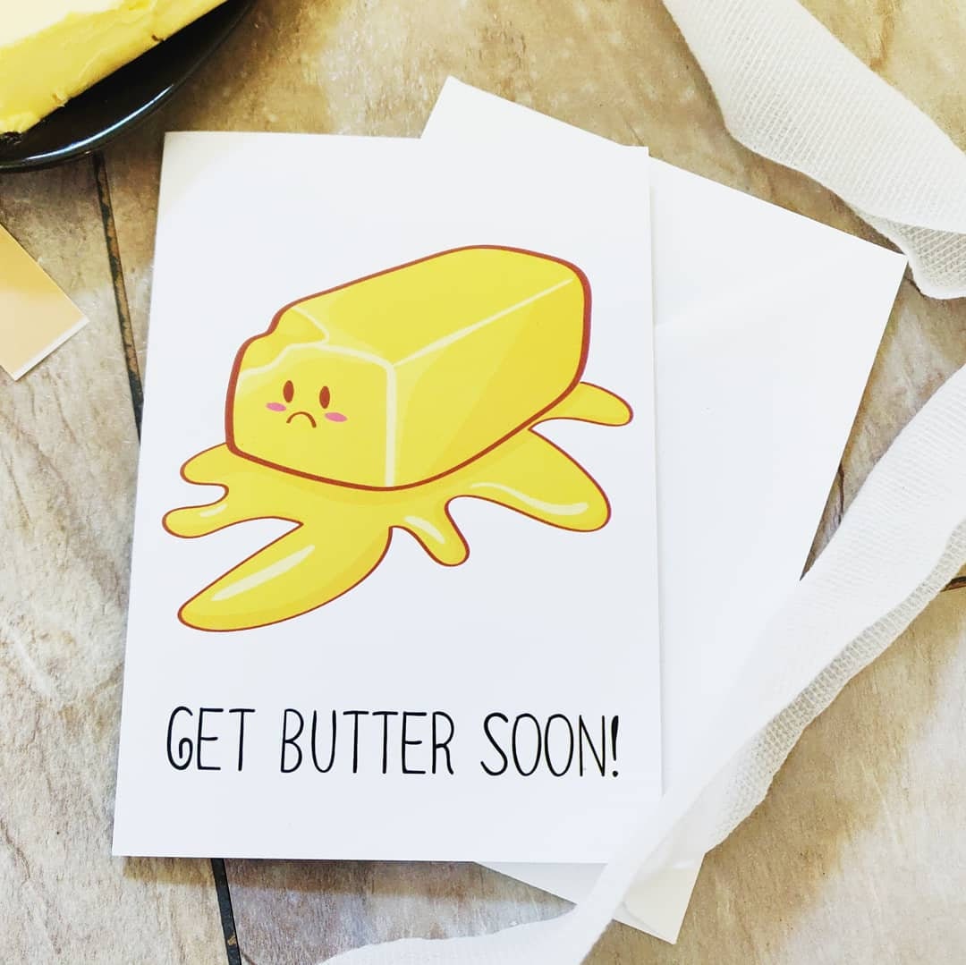 Get Butter Soon Card Well Wishes Card Operation Card - Etsy UK