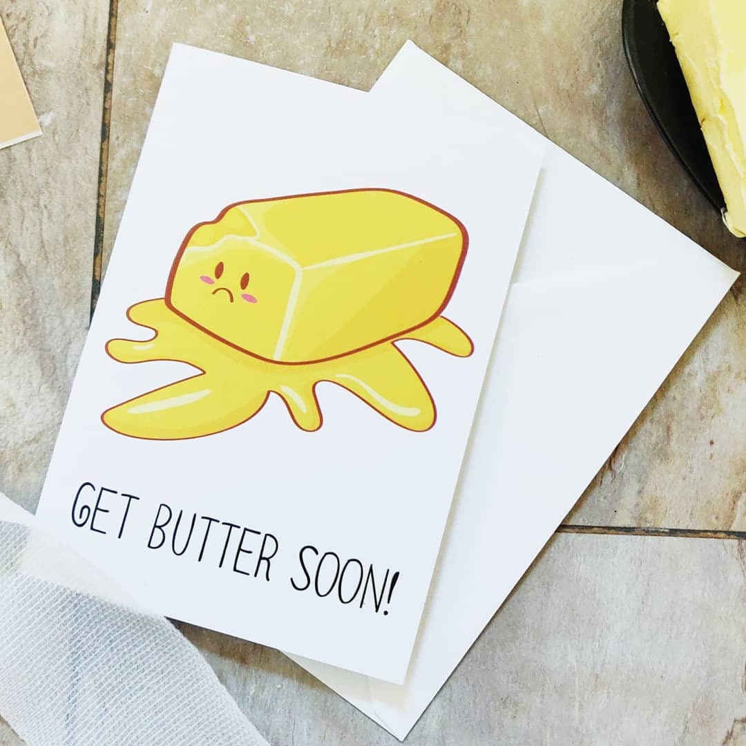 Get Butter Soon Card Well Wishes Card Operation Card - Etsy UK