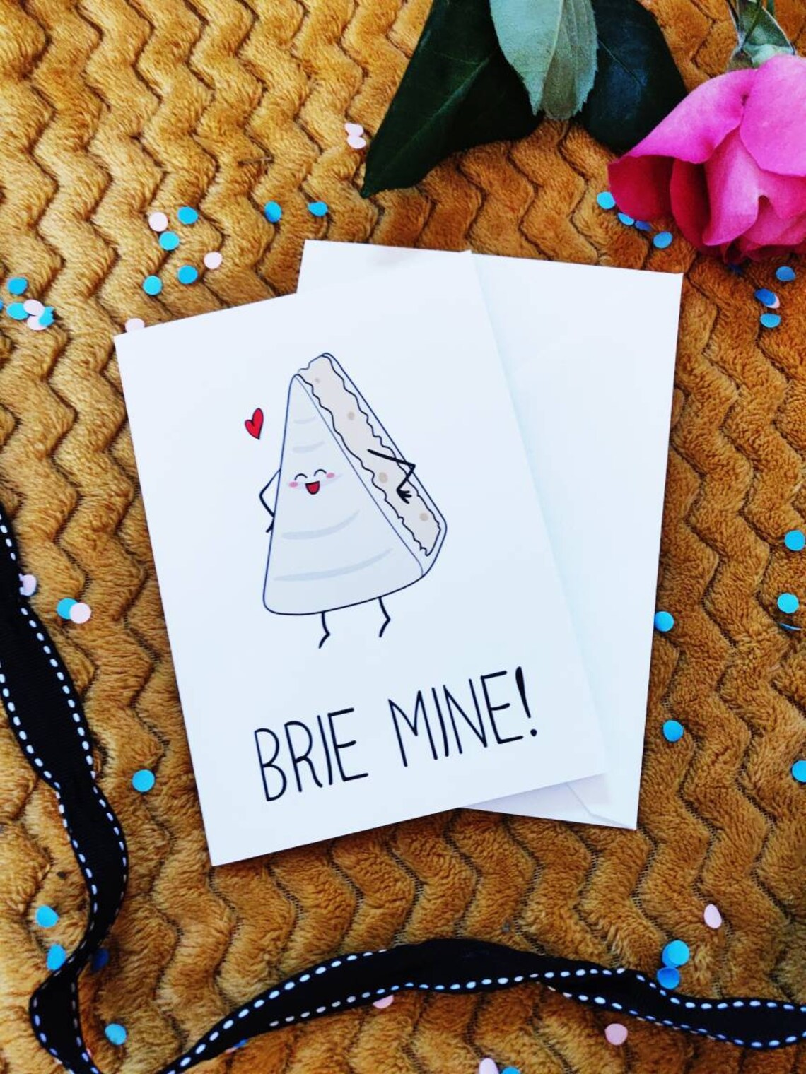 Brie Mine Greeting Card Cheese Card Pun Card Cartoon | Etsy