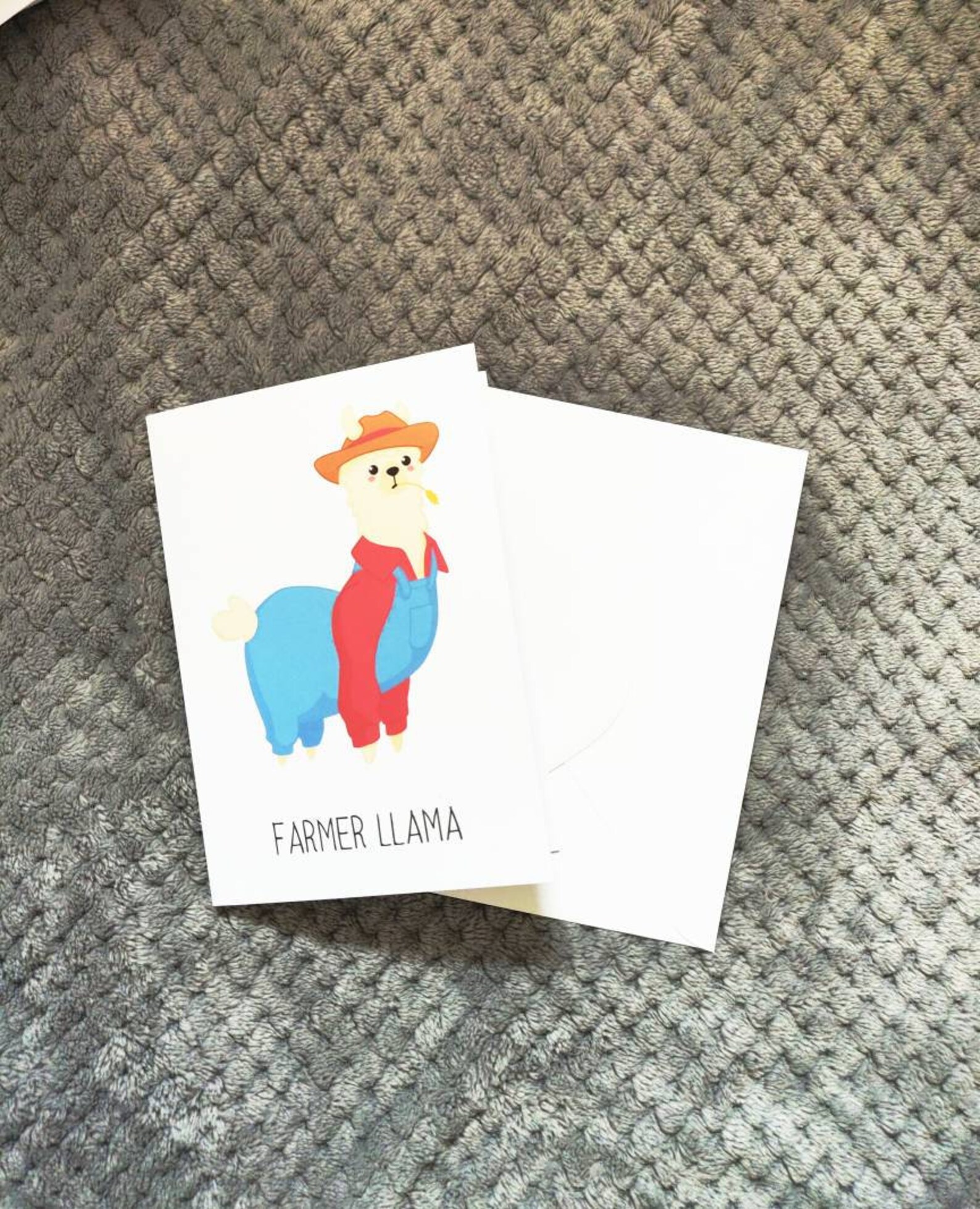 Farmer Llama Card Funny Llama Card Llama Greeting Card - Etsy