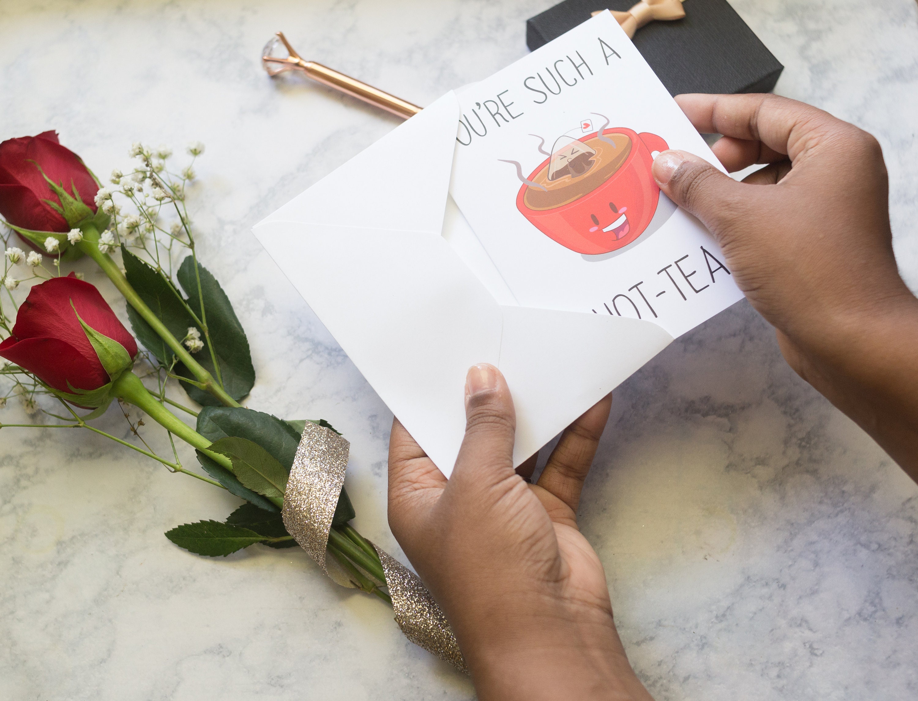 You're Such a Hot-Tea Greeting Card Valentines Card | Etsy