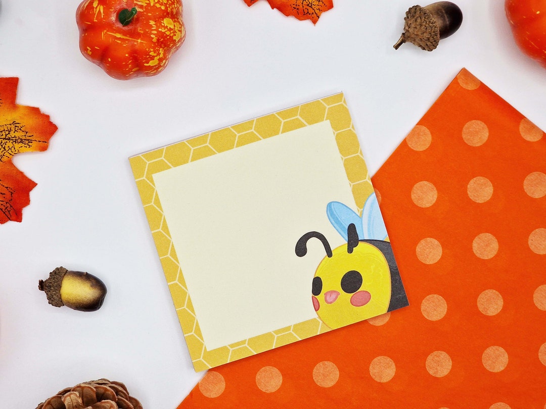 Chonky Bumblebee Memo Pad Bee Kawaii Stationery Cute Note Pads Glued ...