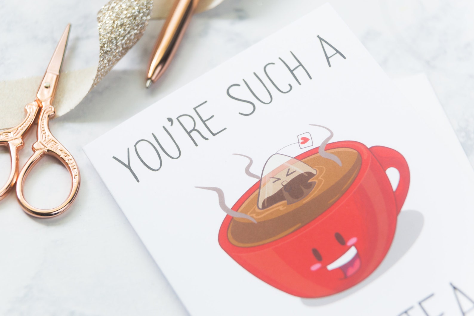 You're Such a Hot-Tea Greeting Card Valentines Card | Etsy