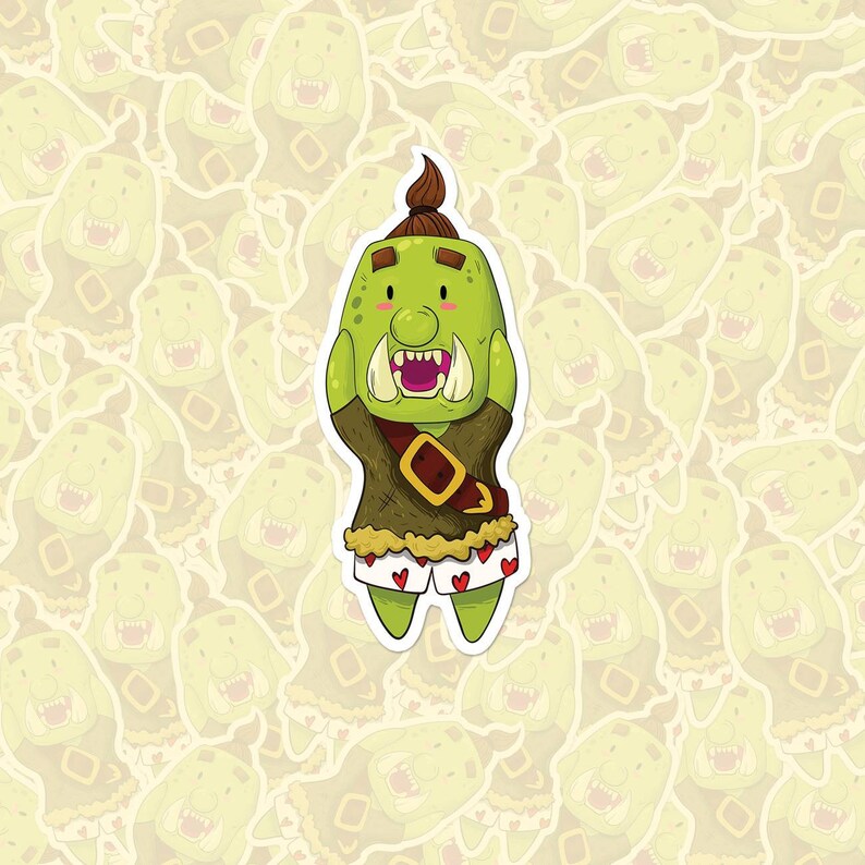 Orcward Sticker Ork Orc Vinyl Stickers Dungeons and - Etsy