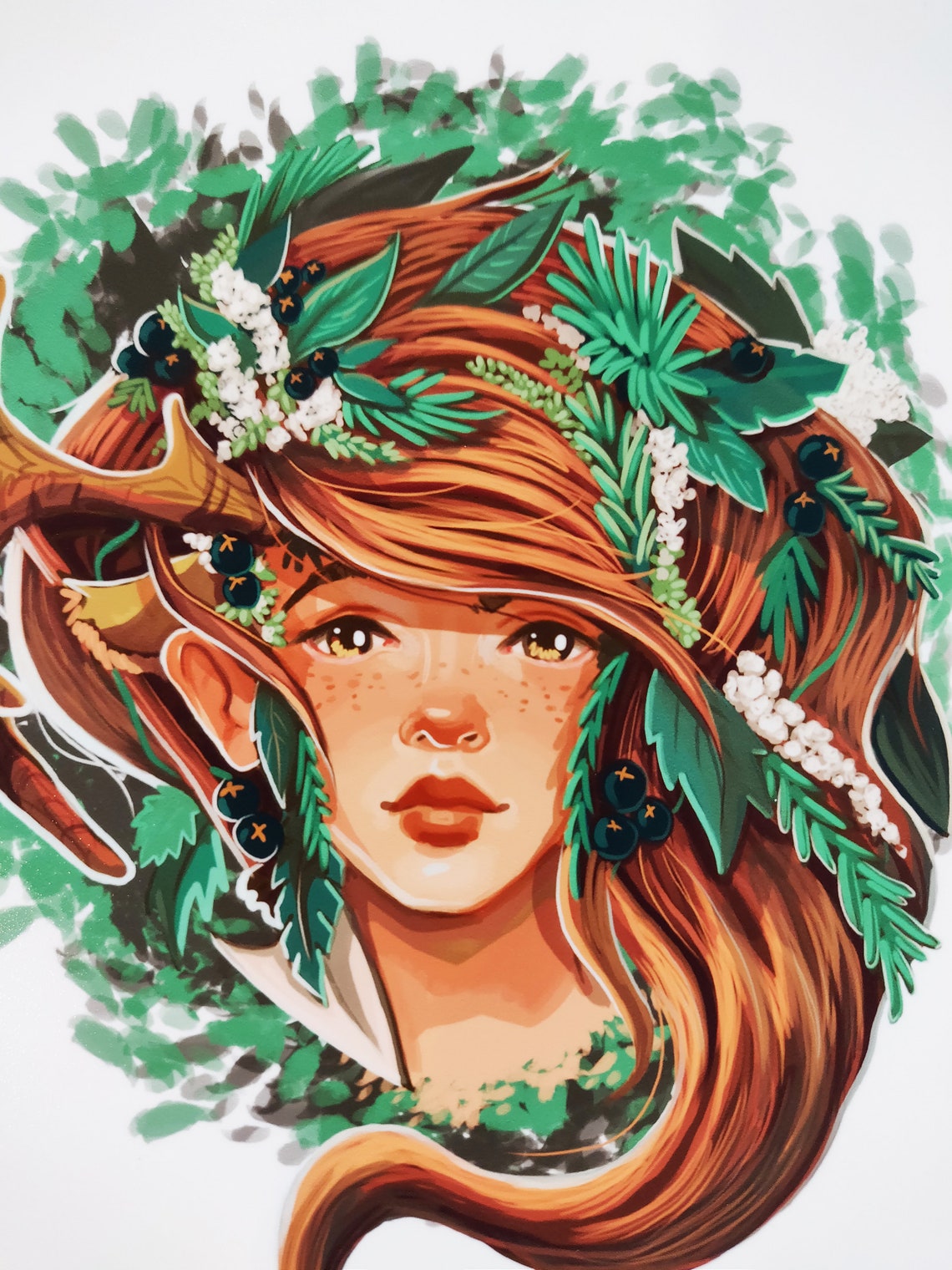 A4 A5 Artemis Print Nature Illustration Goddess of the | Etsy