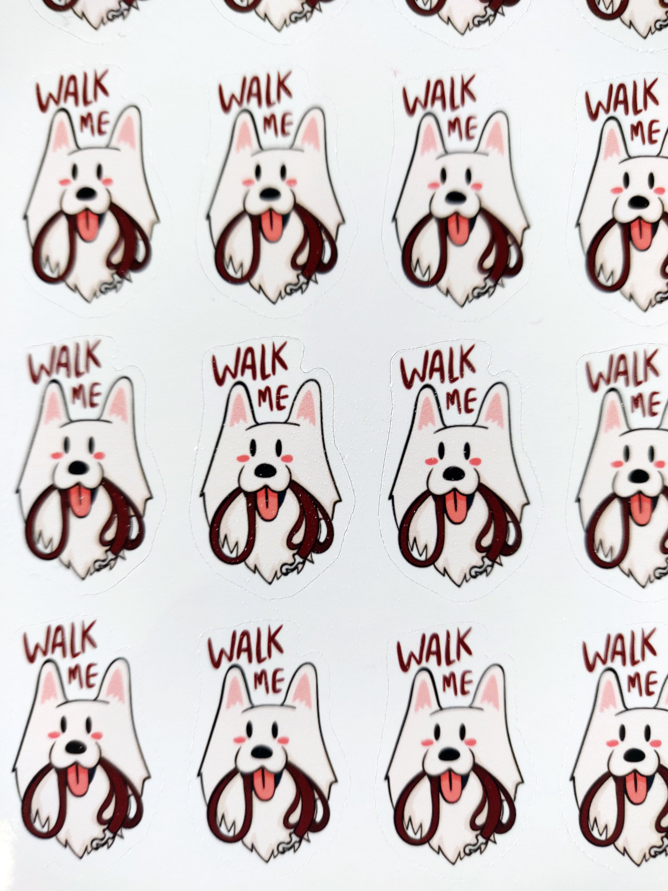 36 White Husky Dog Walk Stickers Dog Walkies Stickers Walk - Etsy