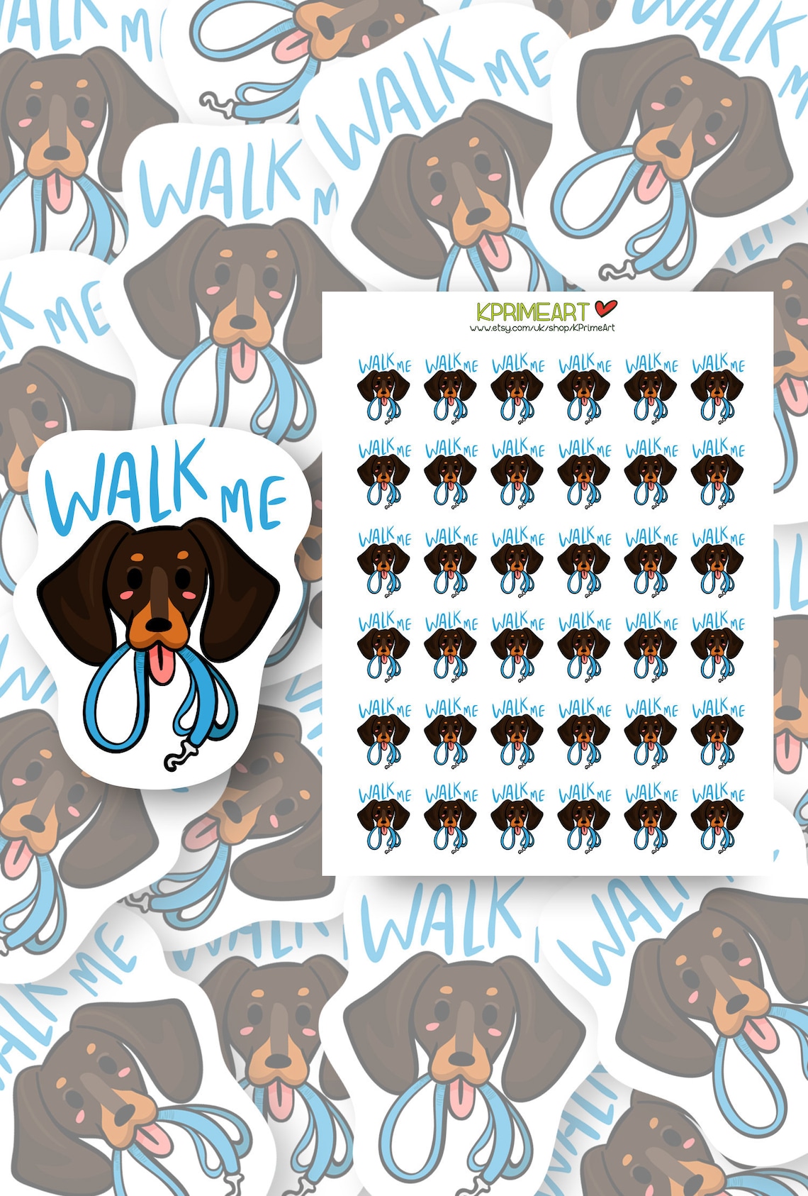 36 Dachshund Dog Walk Stickers Dog Walkies Stickers Walk - Etsy