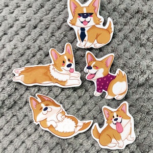 Corgi Vinyl Sticker Set Pembroke Welsh Corgi Red Corgi Incorgnito ...