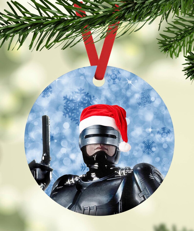 Horror Christmas ornament Robocop with santa hat | Etsy