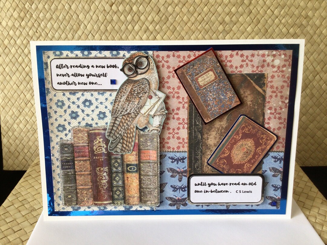 Reading Books Birthday Card: Old Library Volumes Design With Quotation ...