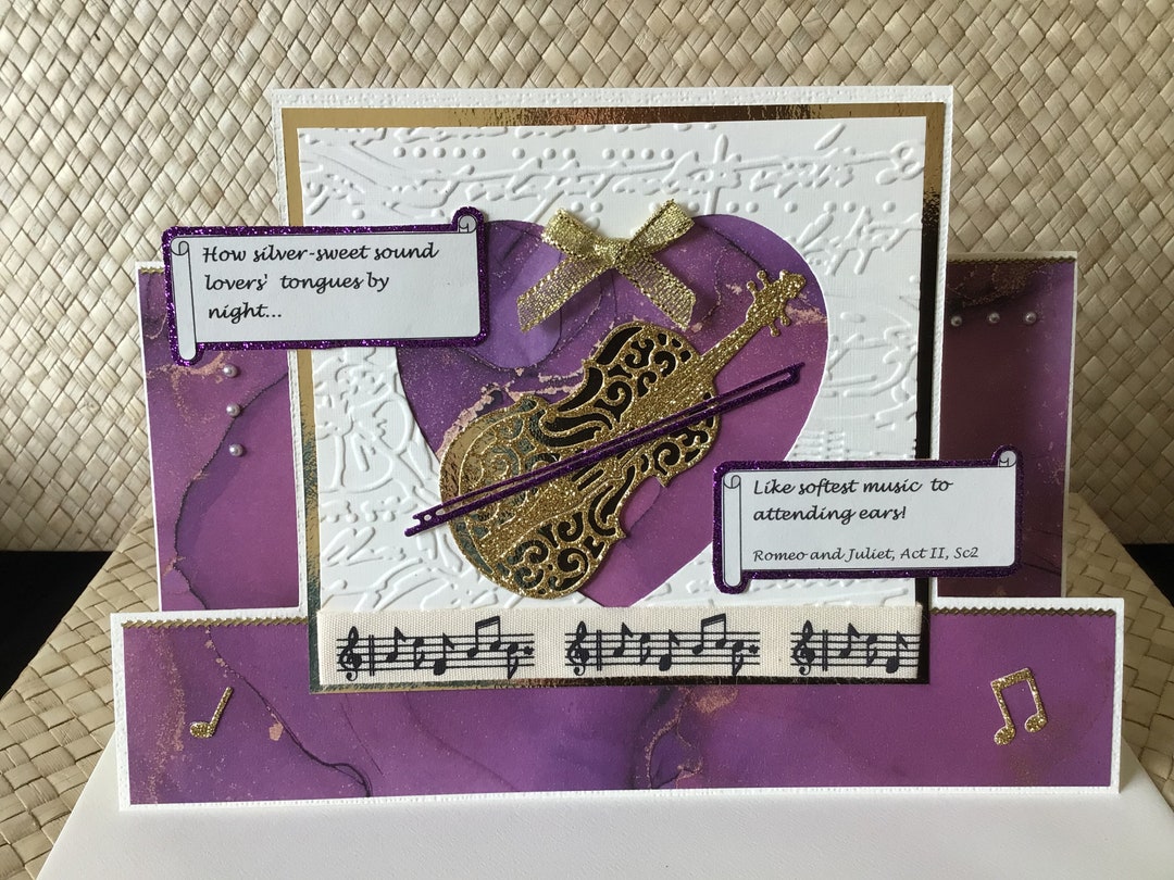 Music Engagement or Wedding Congratulations, Violin Music Greeting Card ...