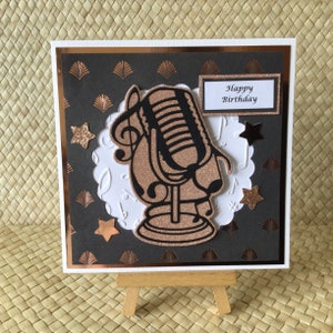 Retro Microphone Card, Art Deco Style Gift, Broadcaster Design - Etsy
