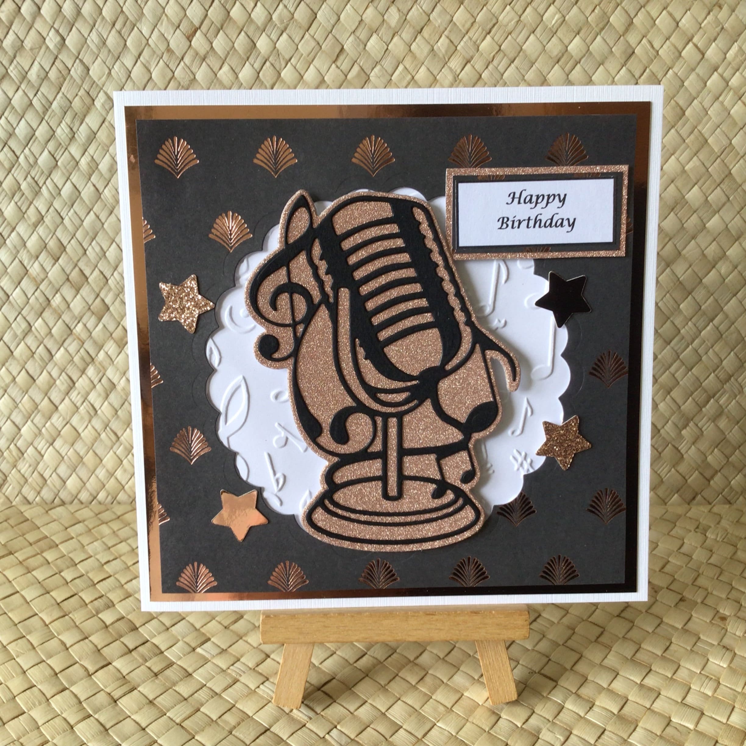 Retro Microphone Card, Art Deco Style Gift, Broadcaster Design - Etsy