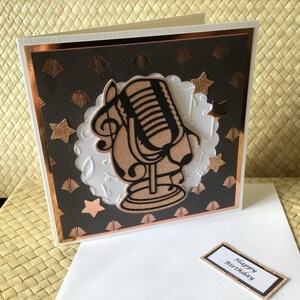 Retro Microphone Card, Art Deco Style Gift, Broadcaster Design - Etsy