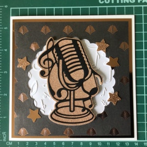 Retro Microphone Card, Art Deco Style Gift, Broadcaster Design - Etsy