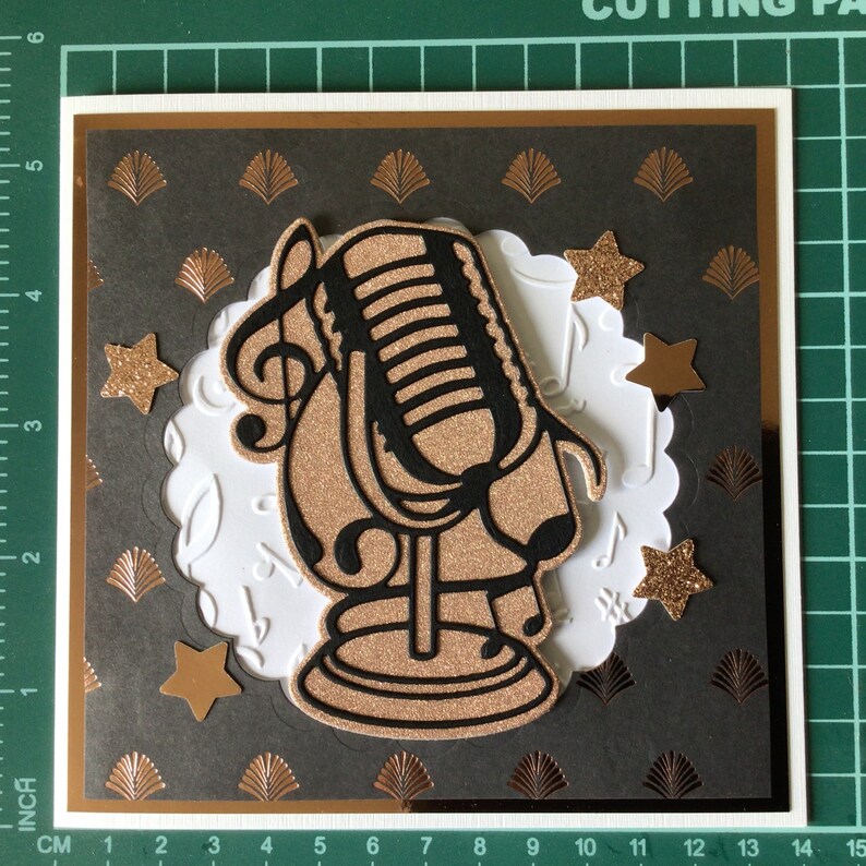 Retro Microphone Card, Art Deco Style Gift, Broadcaster Design - Etsy