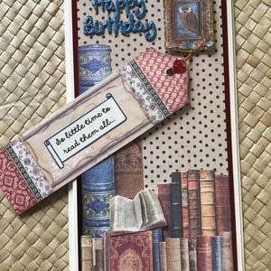 Library Books Card, Librarian Birthday Greeting, for an Avid Reader ...