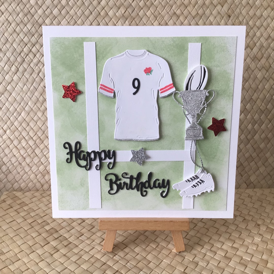 Rugby Player Card, Made to Order, Personalised Team Kit Birthday ...