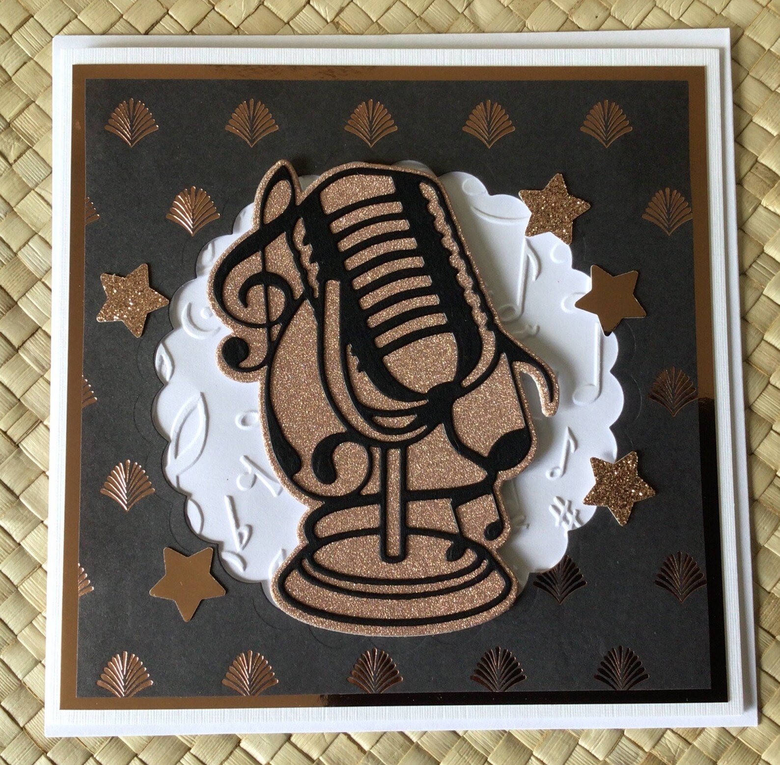 Retro Microphone Card, Art Deco Style Gift, Broadcaster Design - Etsy