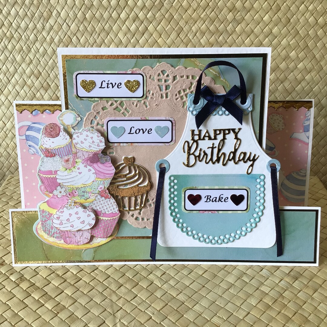 Cake Baker Birthday Card: Cooks Apron Design - Etsy