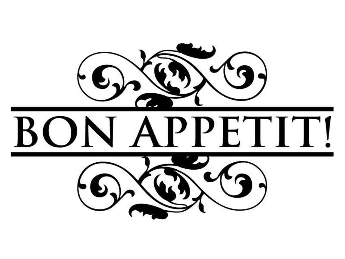 Bon Appetit Type 1 Wall Decal - Etsy