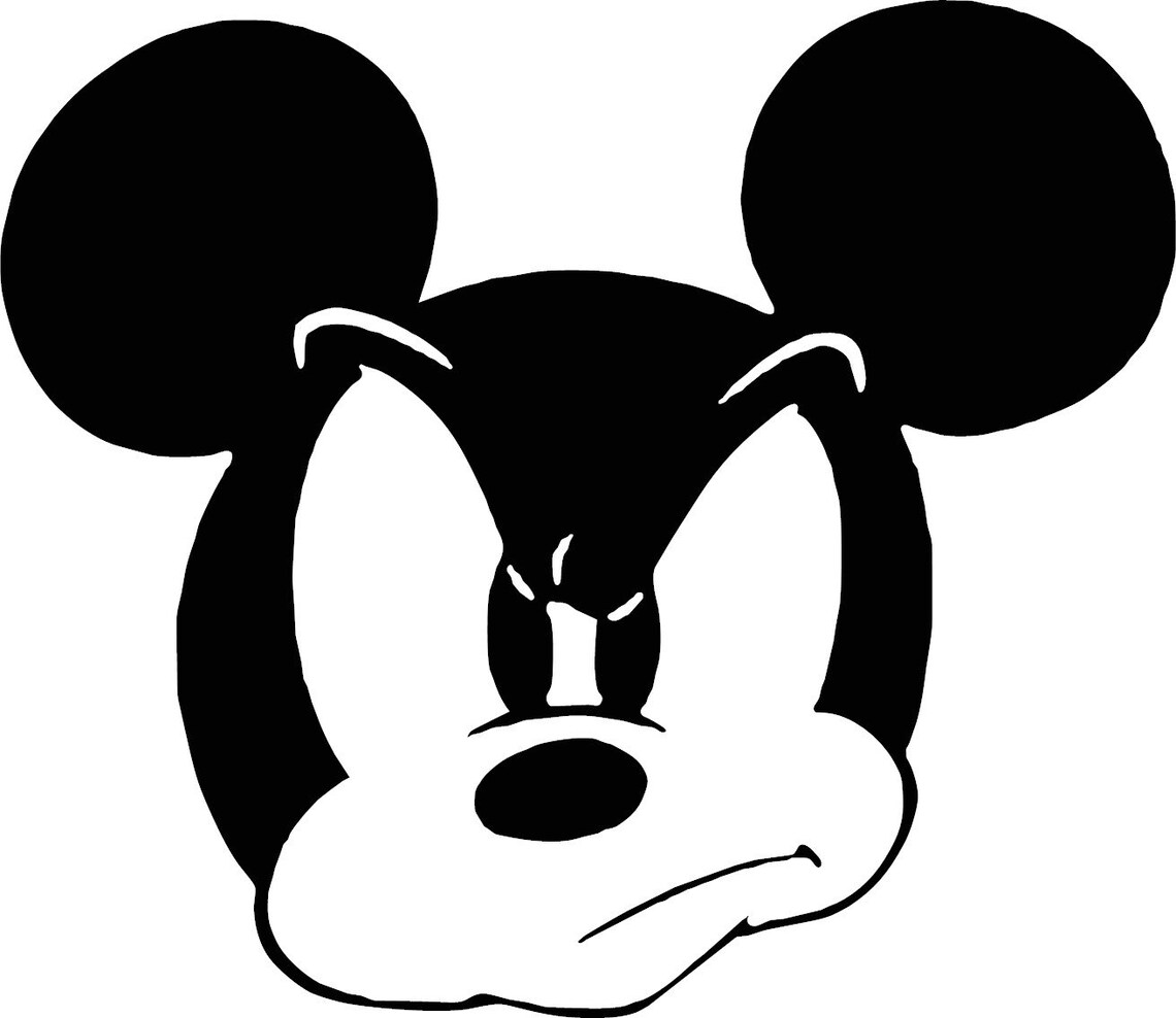 Disney Angry Mickey Type Decal - Etsy