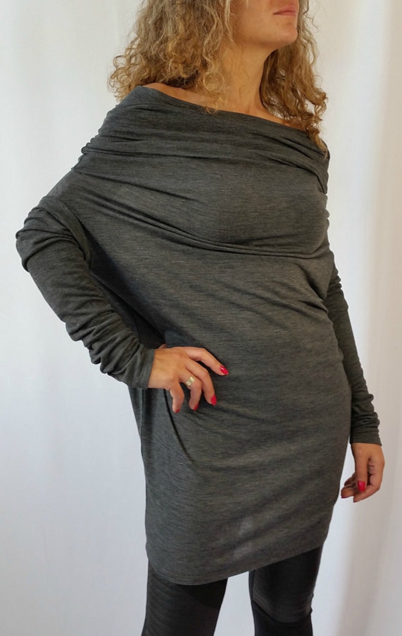 Extra Long Sleeves Dress / Loose Tunic Top / Women Draped - Etsy