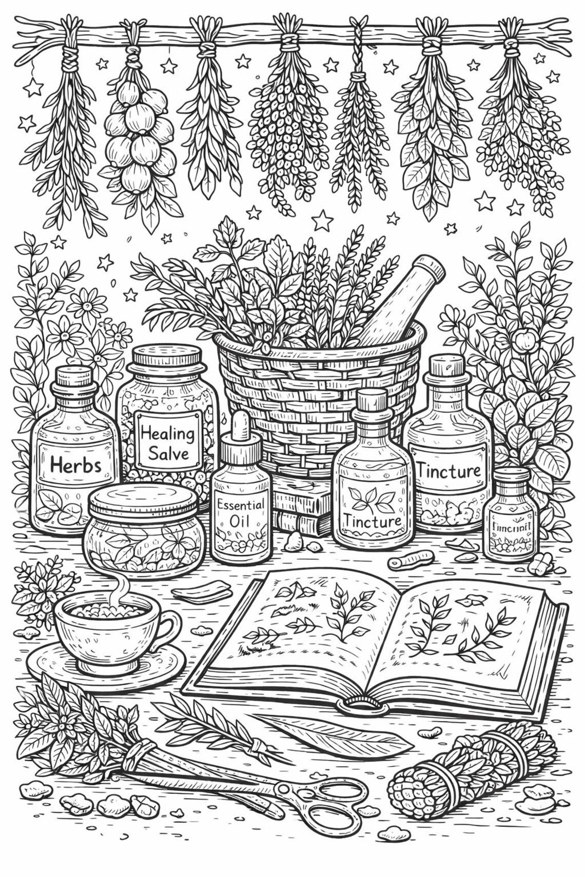 Witchy Coloring Pages - Etsy