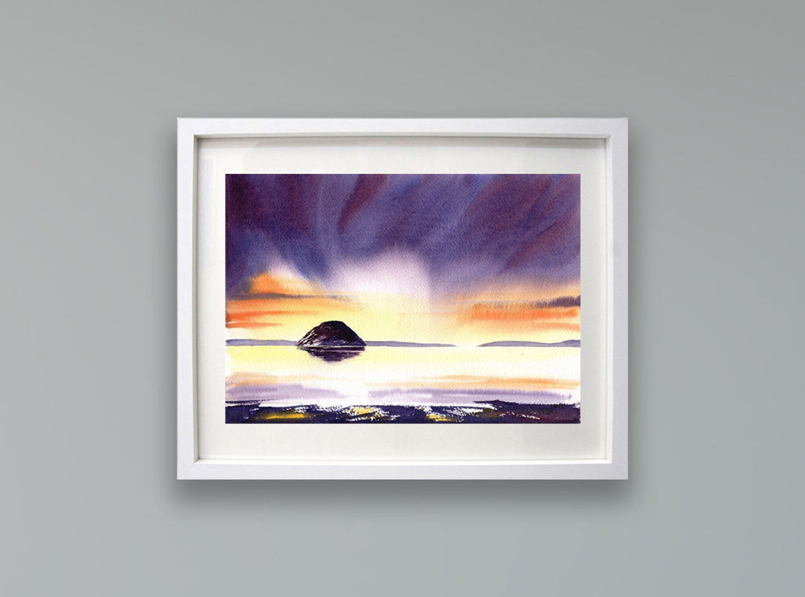 AILSA CRAIG SCOTLAND Art Print of Original Watercolour - Etsy