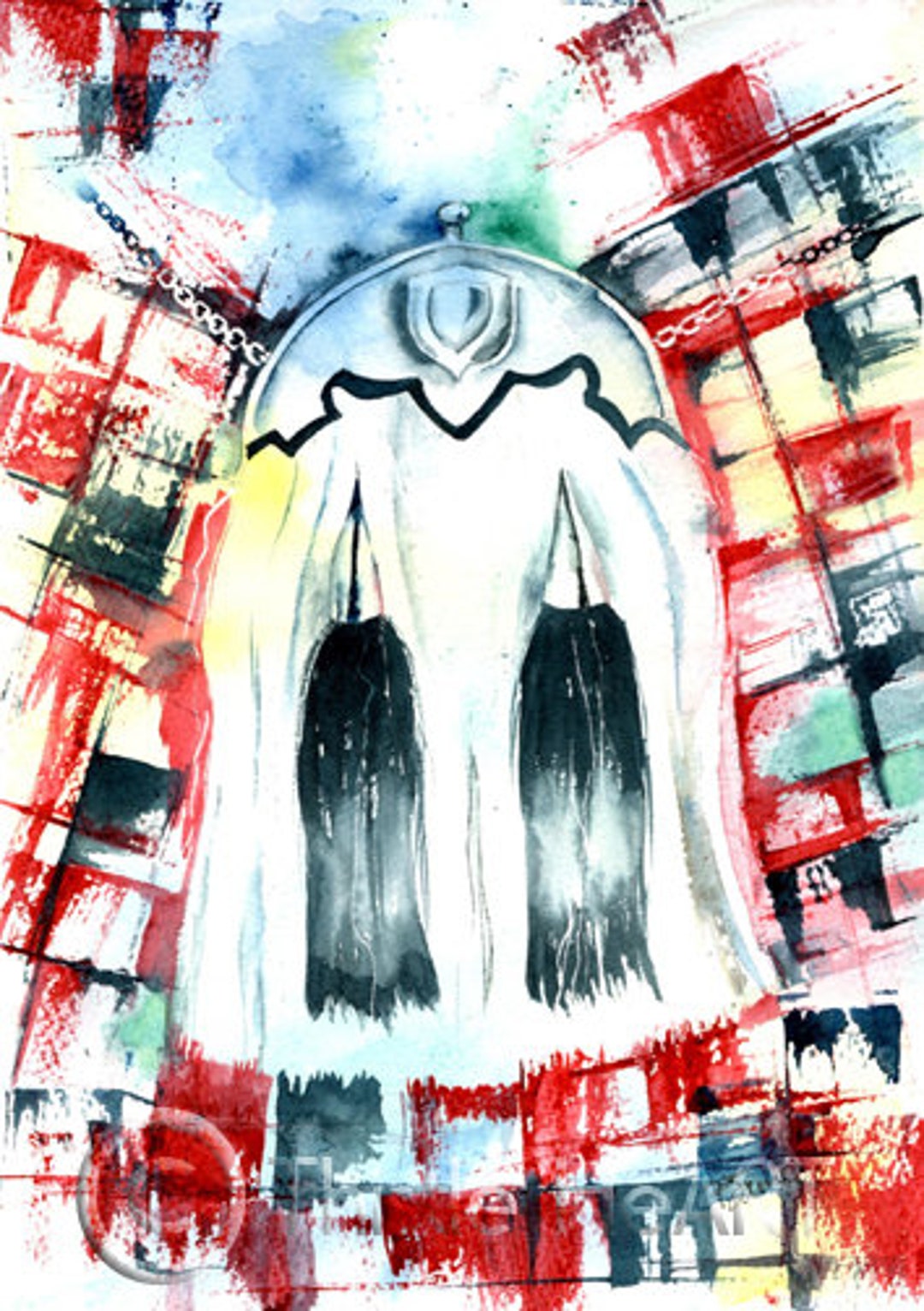 SPORRAN Scotland Art Print of Original Watercolour Painting Scottish ...