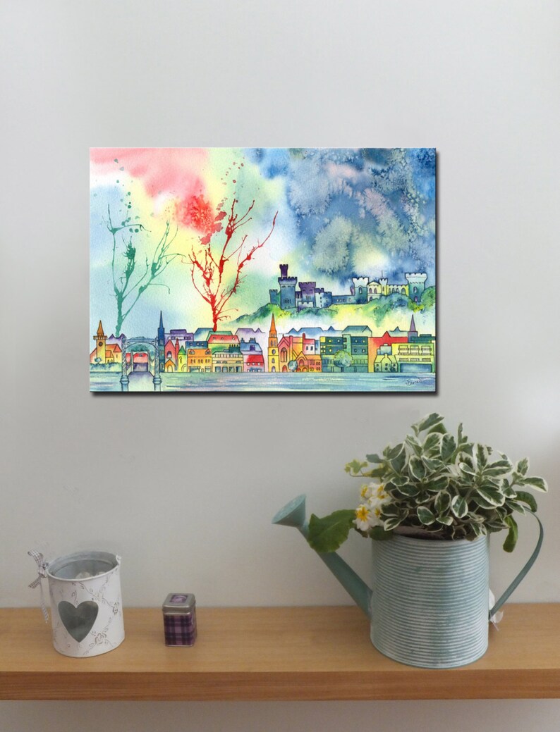 CITY OF INVERNESS Scotland Art Canvas Print of Original - Etsy UK