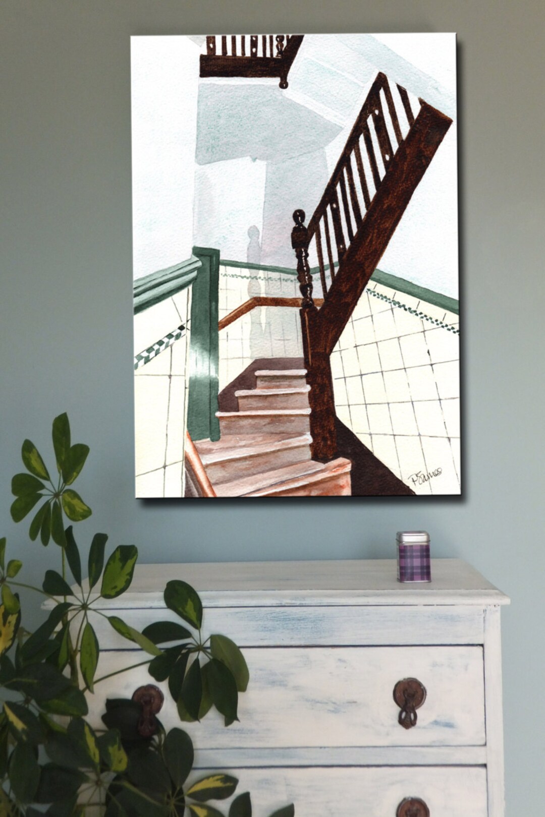 GLASGOW CLOSE TENEMENT Scotland Art Canvas Print of Original ...