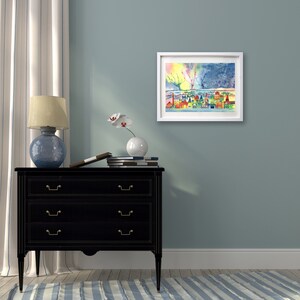 CITY OF PERTH Scotland Art Print of Original Watercolour Painting ...