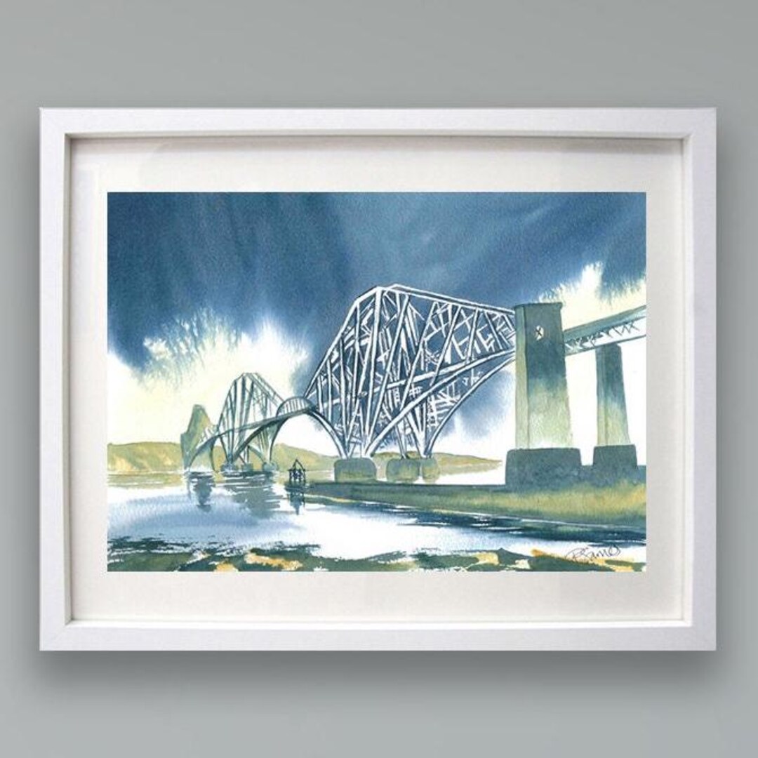 FORTH RAIL BRIDGE A4 or A3 Print - Edinburgh, Art Print of Original ...