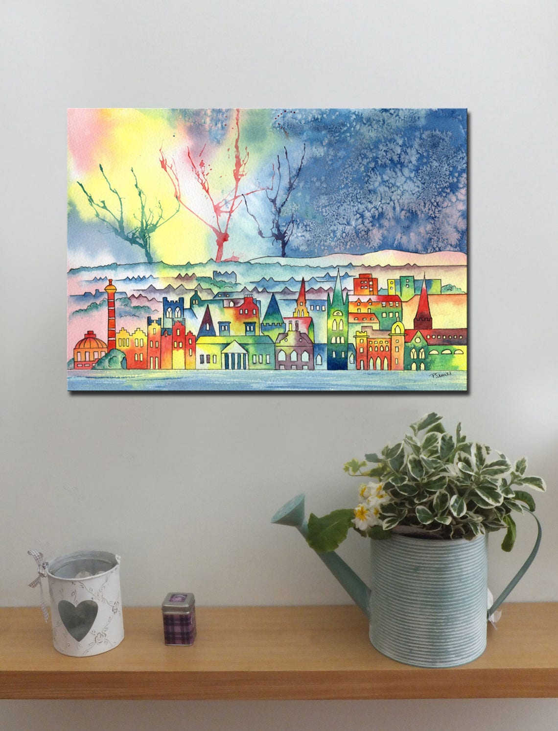 CITY OF PERTH Scotland Art Canvas Print of Original - Etsy