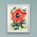 POPPY SPLASH Art Print of Original Watercolour Painting Poppies ...