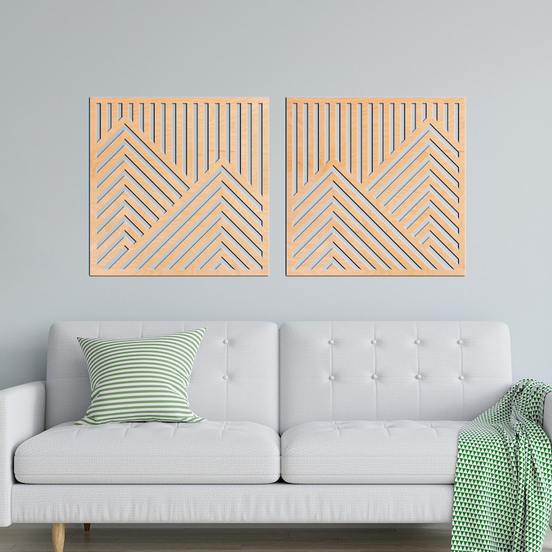 Wood Squares Wall Art - Etsy