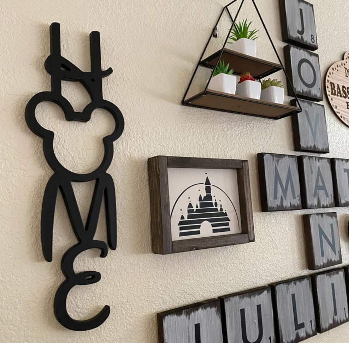 Wood Home Mickey Silhouette Sign Mickey Cutout Home Sign - Etsy